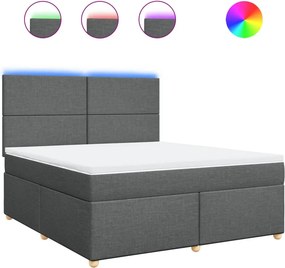 Box spring postel s matrací tmavě šedá 180x200 cm textil 3293653