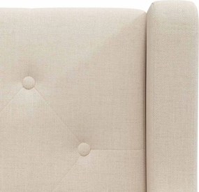 Křeslo krémové bílé textil 245449