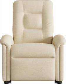 Zvedací polohovací křeslo krémové textil 3303262