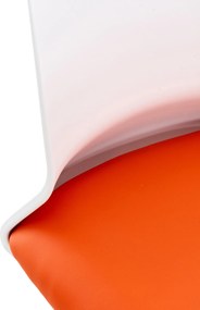 Kancelářská židle Apolda umělá kůže – oranžová
