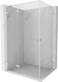 Mexen Lunar Duo, výklopný sprchový kout 100 x 85 cm, 8mm čiré sklo, ocelový profil, 834-100L-085P-97-00