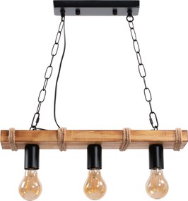 Toolight BOHO LINE, 3-bodové závěsné svítidlo 3xE27 APP1319-3CP, hnědá-černá, OSW-02461
