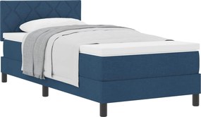 Postel s boxspringem s čelo Modrá 90 x 200 cm textil 3338740