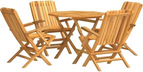 5dílný zahradní jídelní set masivní teakové dřevo 3155028