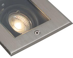 Moderní pozemní bodové svítidlo ocelové 2-světelné nastavitelné IP65 - Oneon