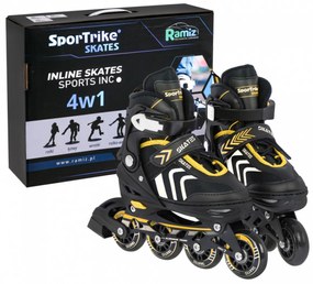 Tomido Kolečkové brusle Sport Trike 4v1 žluté 39-43