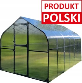Polykarbonátový Skleník Tunel 10M2 250X400 Ptf Polsko Hliníkový Grafitový
