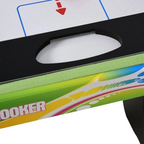 Skládací herní stůl HOMCOM 4v1 - Stolní fotbálek, Air Hockey, Pool, Ping Pong s příslušenstvím - 86,5x43,5x64 cm
