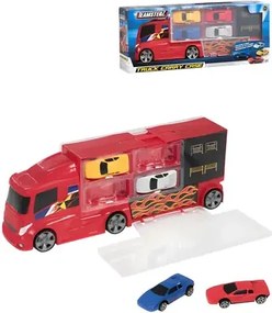 TEAMSTERZ Set Přeprava aut tahač a kufřík 2v1 / 4 autíčka / Plast / od