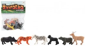 Zvířátka mini safari ZOO plast 5-6cm 12ks v sáčku