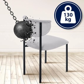 Sada 2 konferenčních židlí Gambell samet – šedá