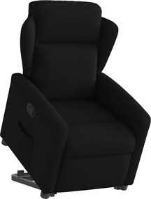 Zvedací polohovací křeslo černé textil 3303136