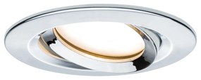 Paulmann 93488 LED Coin Nova round, set kulatých bodovek v chromové úpravě, 3x6,5W LED 2700K tříkrokové stmívání, prům.8,4cm