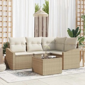 Set pohovek 5 ks Béžová polyratan 3346711