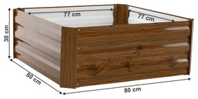 Kondela Vyvýšený záhon, hnědý, ocel, NONKY TYP 3