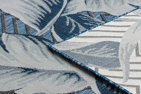 Dywany Łuszczów, Kusový koberec Botanic 65242 Feathers navy – na ven i na doma, 157x220, modrá, chodba / předsíň