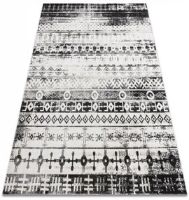 Moderný koberec MUNDO E0592 etnický outdoor béžová / černý velikost 180x270 cm | krásné koberce cz