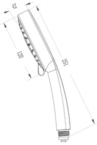 Sapho Ruční masážní sprcha, 5 režimů sprchování, průměr 120mm, ABS/chrom 1204-04