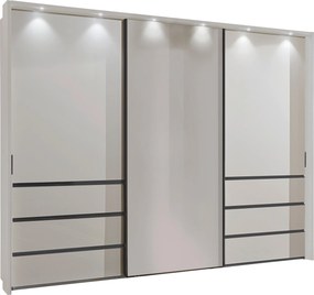 XXXLutz SKŘÍŇ S POSOUVACÍMI DVEŘMI, šampaňská, 300/236/67 cm Novel - Šatní skříně - 000442014323