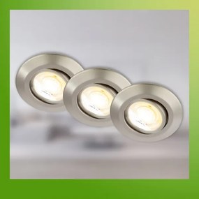 Briloner 7586032-SADA 3xLED Koup podh svítidlo KLIRA 1xLED/4,9W/230V IP23 chrom