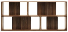 Hnědý modulární policový systém v dekoru ořechu 4 ks 168x76 cm Litto – Kave Home