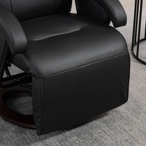 HOMCOM Záclonová křeslo s otáčením, TV křeslo s funkcí sklopení, polohovatelné křeslo s nastavitelným opěradlem, podnožka, lounge křeslo do obývacího…