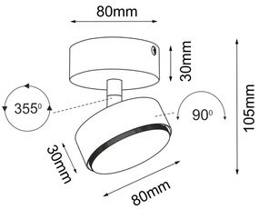 Brosline 2290 - Bodové svítidlo DROP 1xGX53/9W/230V černá