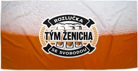 Sablio Ručník Rozlučka se svobodou tým ženicha - 70x140 cm