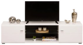TV stolek Derfel - bílá/černá