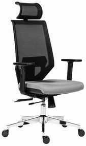 Antares Kancelářská židle Edge NET černá / šedý podsedák
