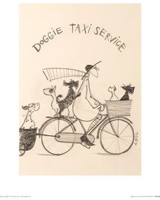 Umělecký tisk Sam Toft - Doggie Taxi Service