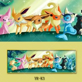 Obrázek na plátně Pokémon, více motivů Motiv: YR-K3, Rozměry (cm): 45x135 cm