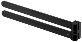 BISK Erga Futura, 2-ramenný věšák na ručníky 435 mm, černá matná, ERG-02968