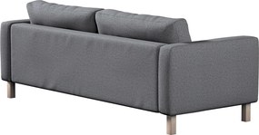 Potah na pohovku IKEA  Karlstad 3-místná, nerozkládací, krátký barva šedá látka pletený vzor