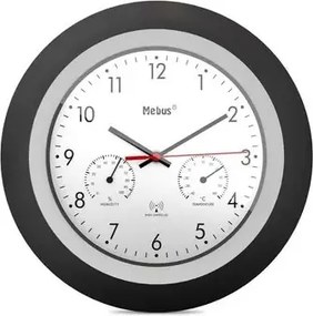 Mebus 19449 - Rádiem řízené nástěnné hodiny s teploměrem a vlhkoměrem