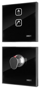 Sanela - Elektronické dotykové ovládání sprchy s termostatickým ventilem, barva černá metalická REF 0337, podsvícení bílé, 24 V DC