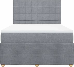 Box spring postel s matrací světle šedá 140 x 200 cm textil 3294379