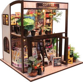 Miniatura domečku COFFEE hnědá