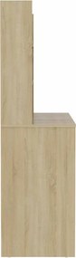 Kosmetický stolek s LED světly 100 x 40 x 135 cm MDF dub 331545