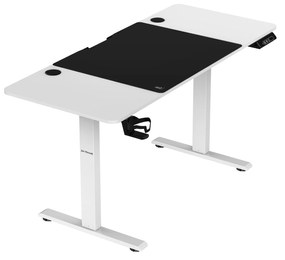 Výškově nastavitelný elektrický stůl ROB, 1400 x 720 x 600 mm, bílý