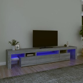 vidaXL TV skříňka s LED osvětlením 215x36,5x40 cm [3152794] Barva: šedá sonoma