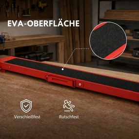 DURHAND Sada 2 ks pracovních kozlů, stojanů pro řemeslníky, nosnost až 250 kg, kov, červená