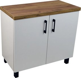Comodo Koupelnová skříňka pod deskové umyvadlo ROSO W 80-HD - bílá/zlatý dub