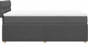 Box spring postel s matrací tmavě šedá 80 x 200 cm textil 3287291