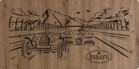Li-Go "Bugatti" světelný obraz 230V 100x50cm provedení povrchu: dub světlý