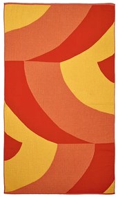Plážový ručník Savanni, žluto-červený