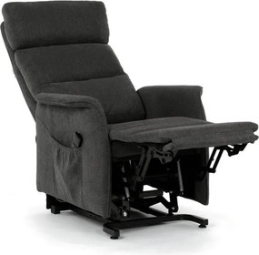 Polohovací křeslo šedé, elektrické TV-L8960 GREY2