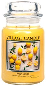 Village Candle Vonná svíčka Svěží citrón - Fresh Lemon, 602 g