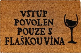 Trade Concept, Rohožka Kokos Flaška vína - na ven i na doma, 40x60, hnědá, chodba / předsíň