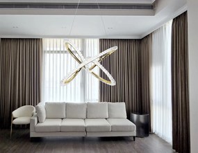 Toolight Moderní LED osvětlení Double Circle G035-CP zlaté